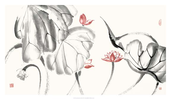 Lotus Study with Coral III - Picture This Wall Art