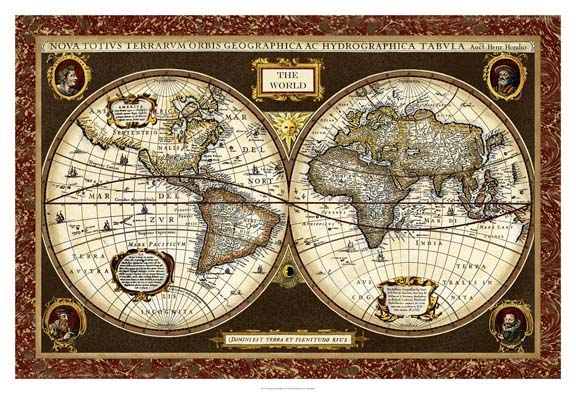 Decorative World Map - Picture This Wall Art