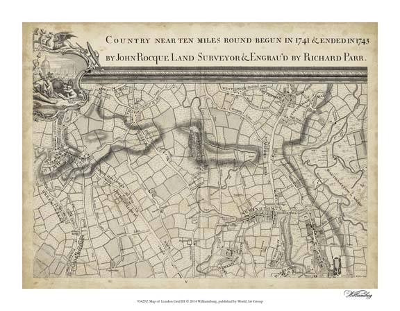 Map of London Grid III - Picture This Wall Art