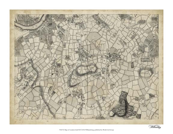 Map of London Grid XI - Picture This Wall Art